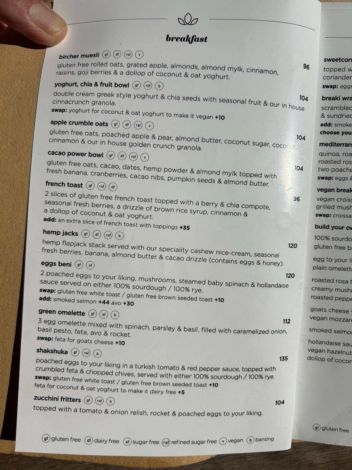 Menu at Wildsprout - Constantia restaurant, Cape Town