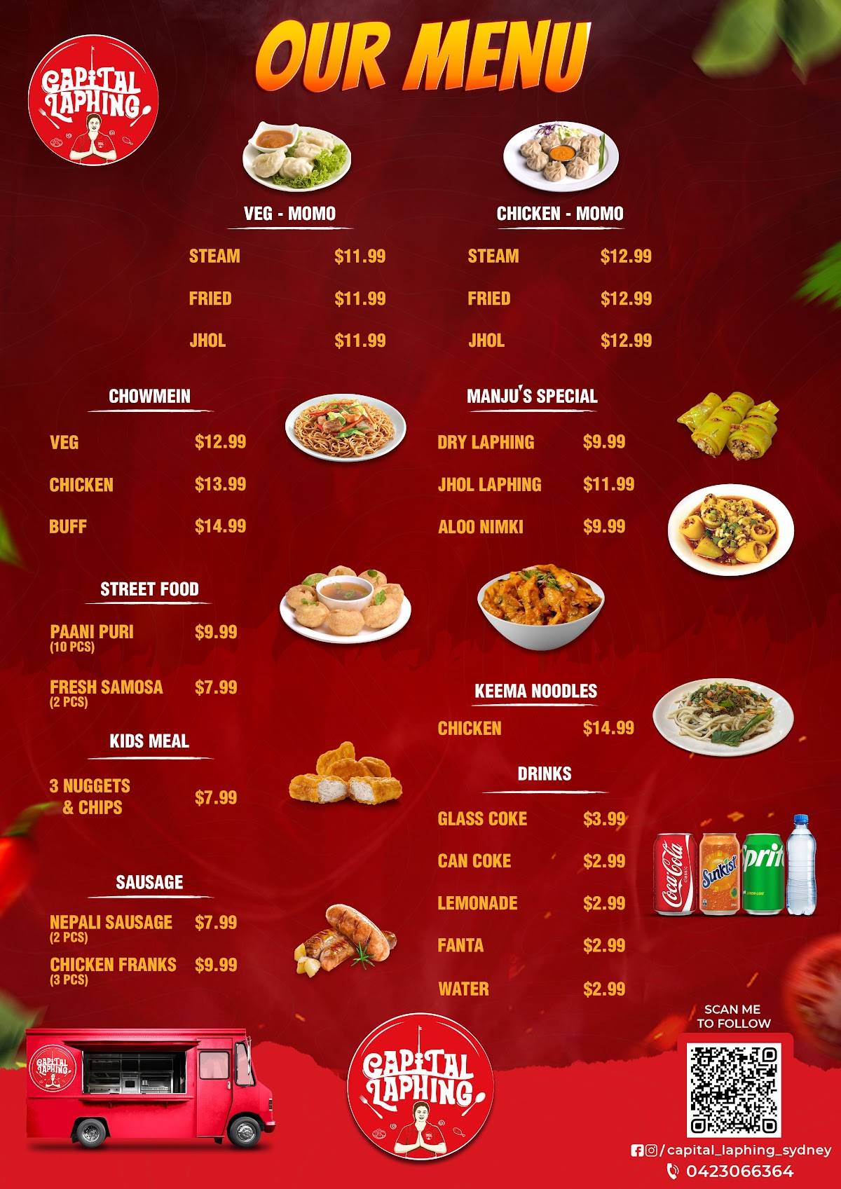 Menu at Capital Laphing Ashfield restaurant, Ashfield