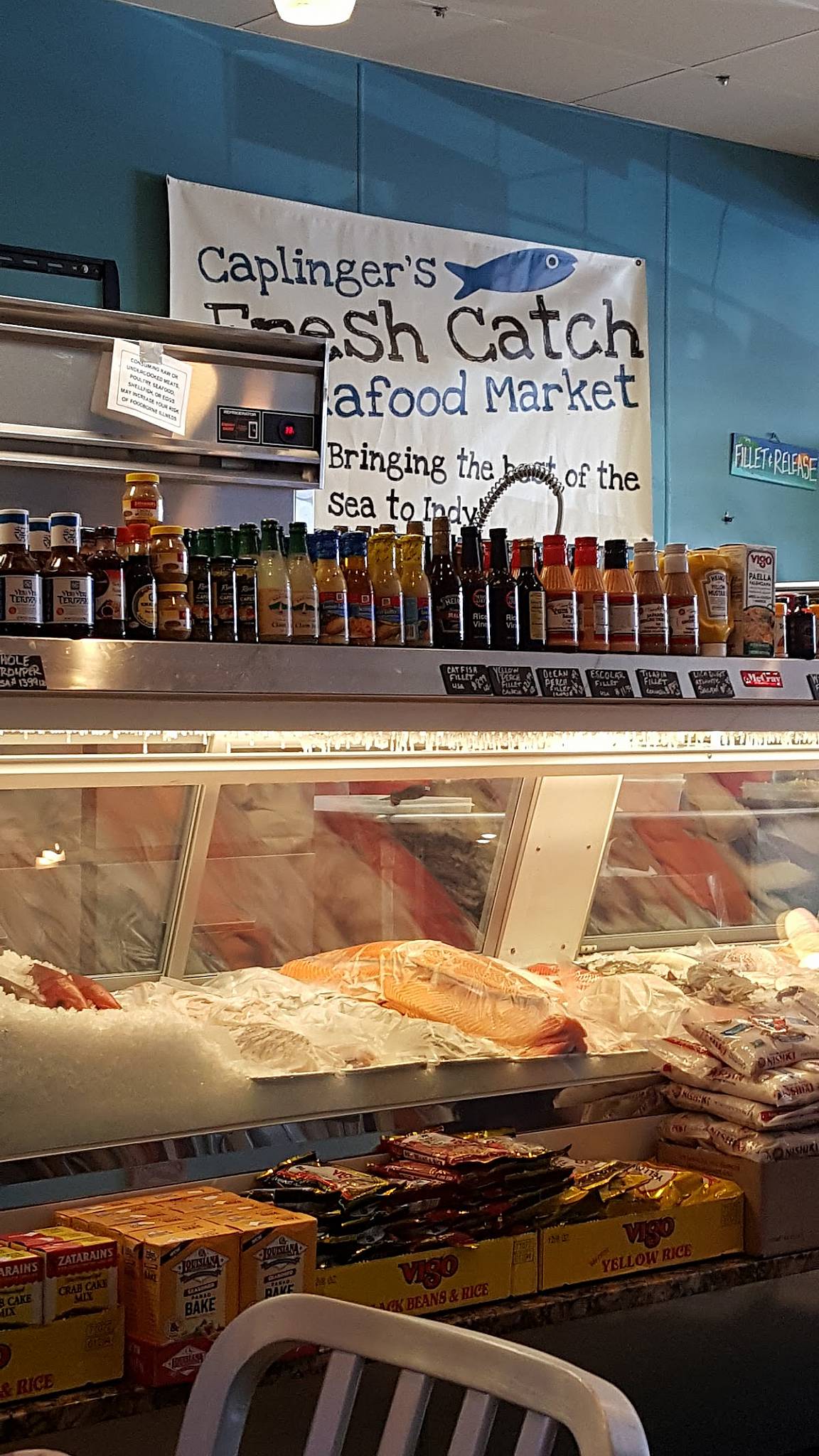 Menu at Caplinger's Fresh Catch restaurant, Indianapolis, Shadeland Ave