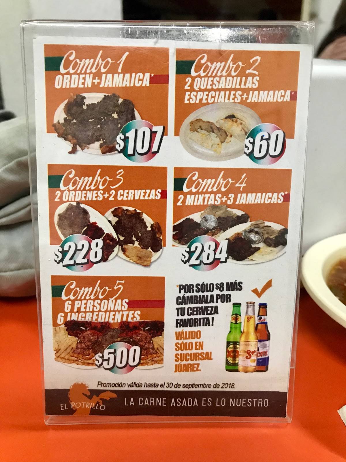 Carta de barbacoa Carnes Asadas El Potrillo Carnes asadas en Tuxtla ...