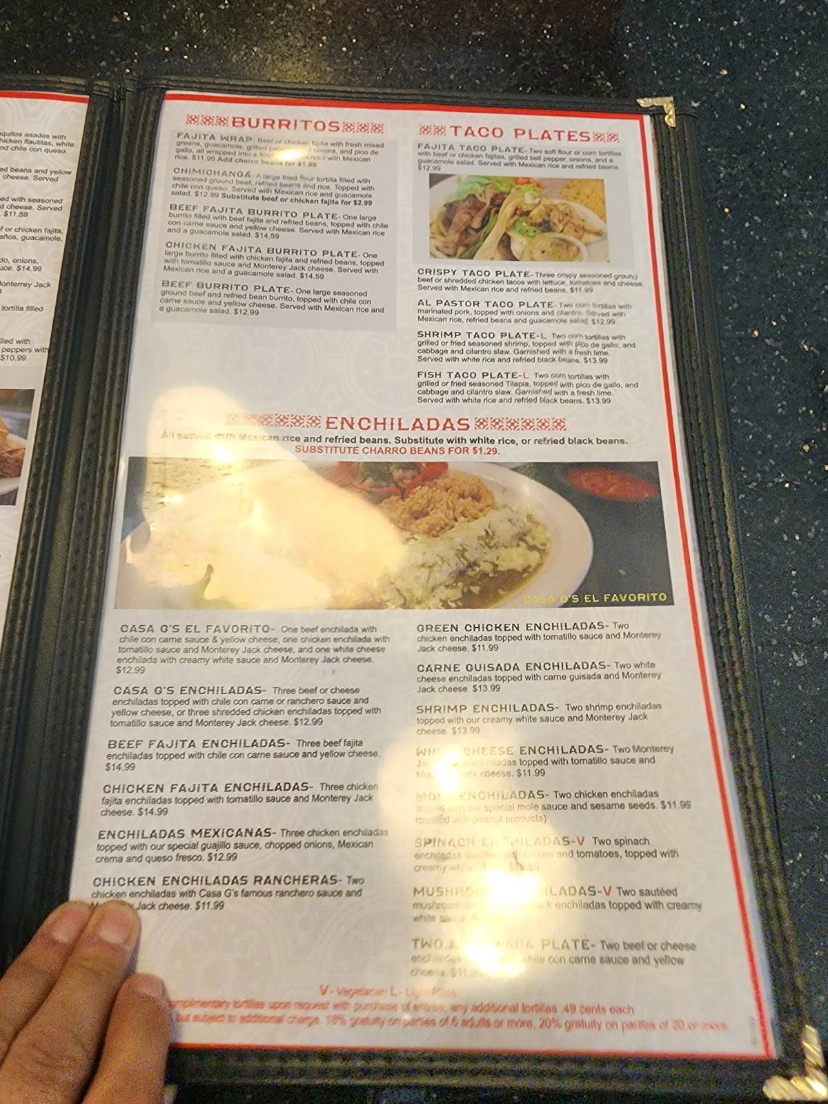 Menu at Casa Garcia's - New Braunfels restaurant, New Braunfels, State ...