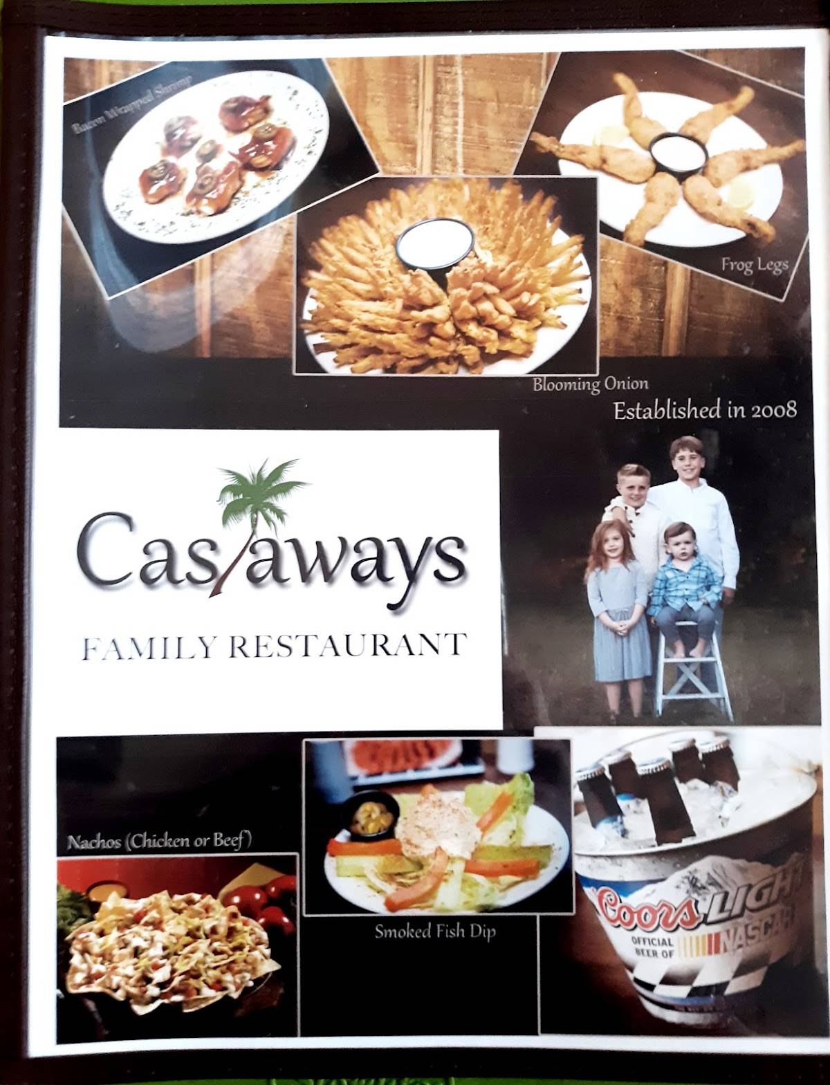 Menu at Castaways Restaurant, Astor, FL-40 W
