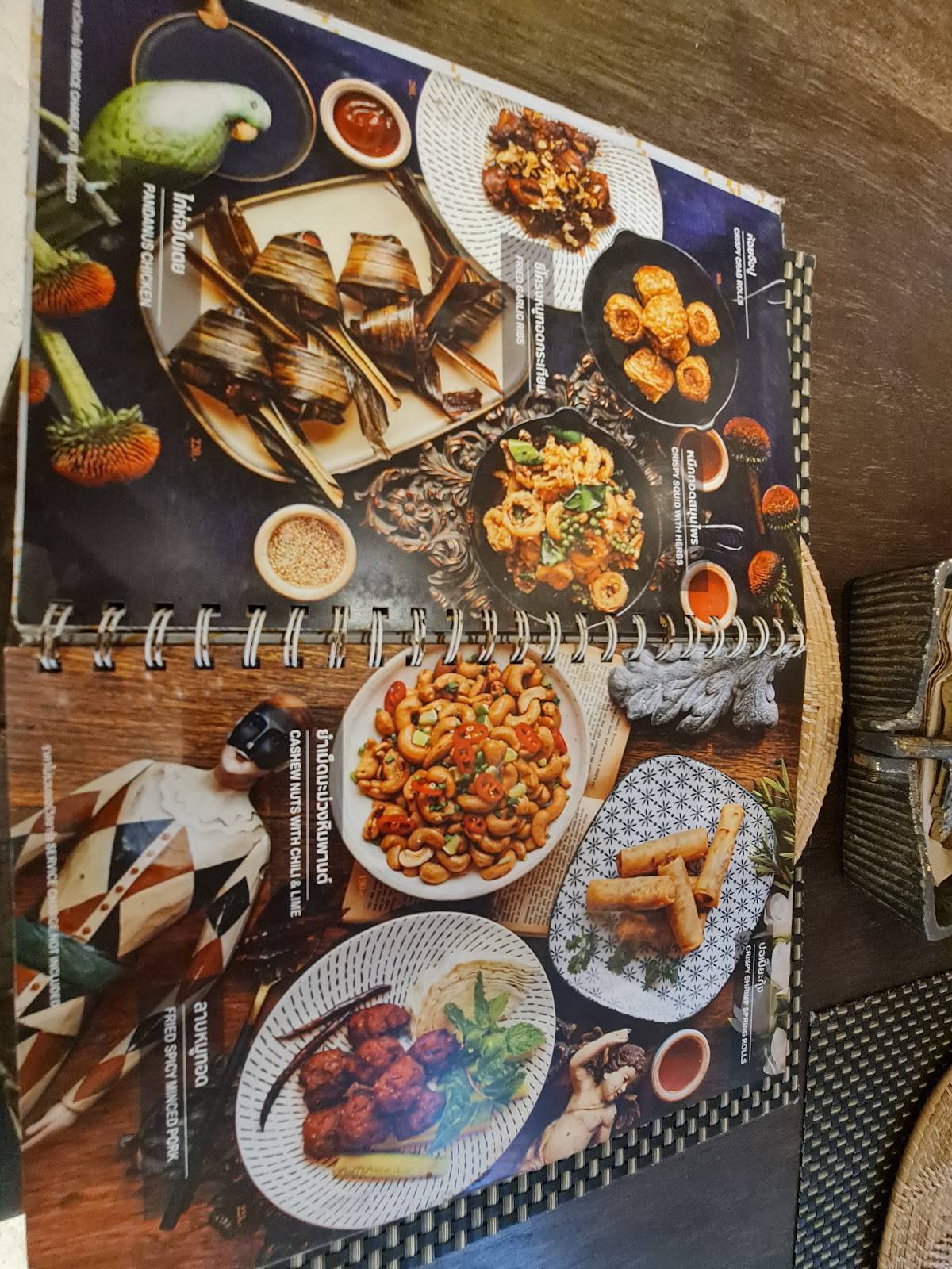 Menu at Cave Beach Club, Na Chom Thian