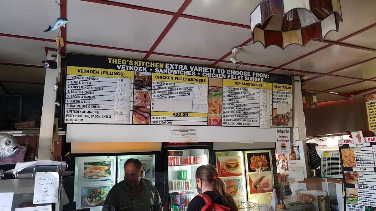Menu at Theo's Kitchen restaurant, Centurion