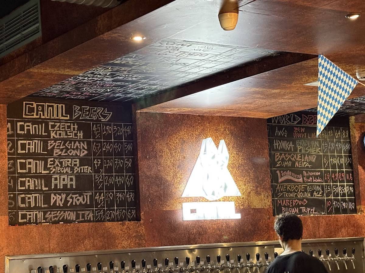 Carta del pub y bar Cerveja Canil, Lisboa