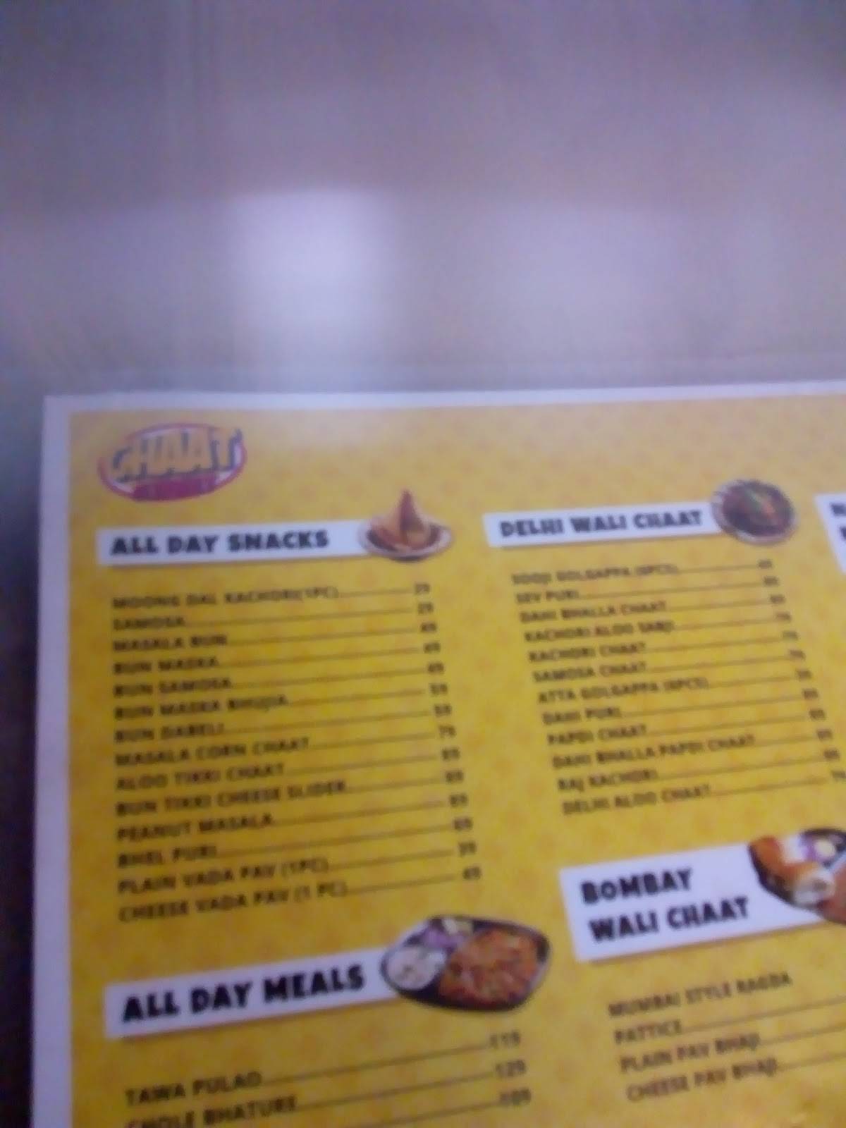 Menu at Chaat Street, Bengaluru, HRBR Layout 2nd Block