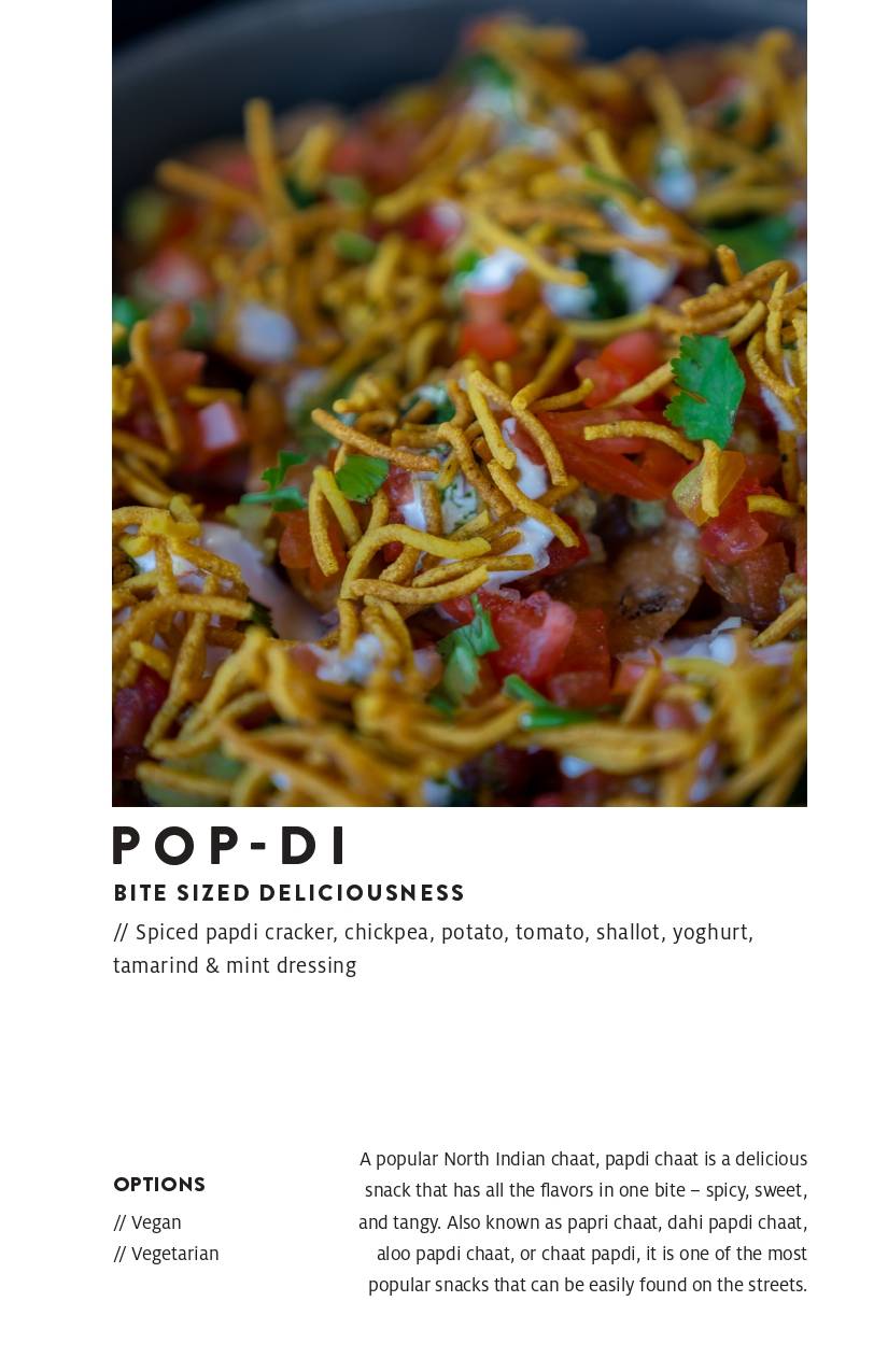 Carta del restaurante Chai of The Tiger (Indian Street Food) - Jl Sukma ...