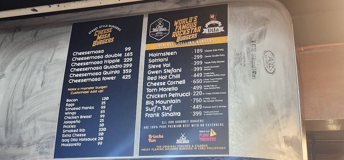 Menu at Chef Marquin’s Burgers Redefined PH restaurant, Cebu City