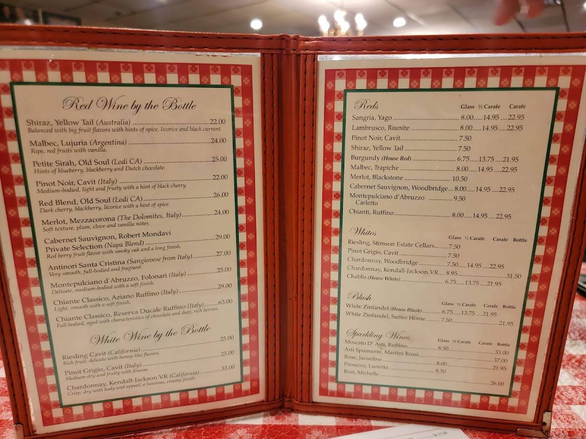 Menu at Chef's Restaurant, Buffalo