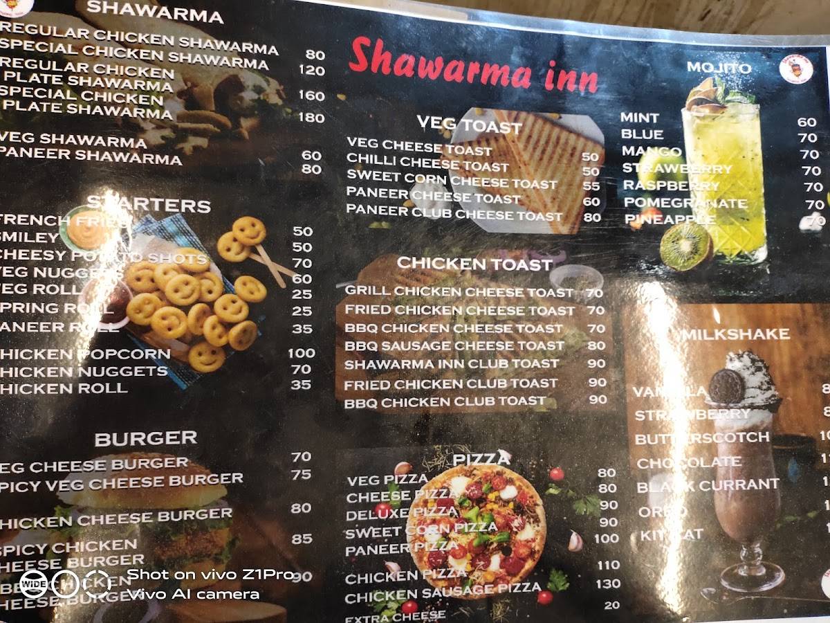 Menu at Desert Shawarma - mogappair, Chennai, 136/81