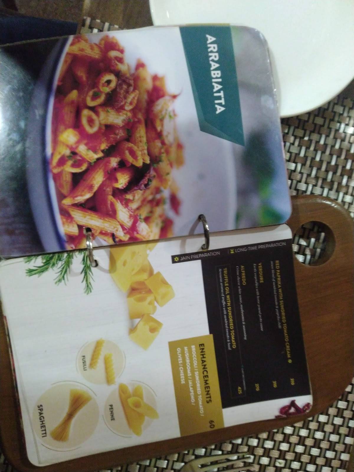 Menu at Food Nirvana, Chennai, 23/11
