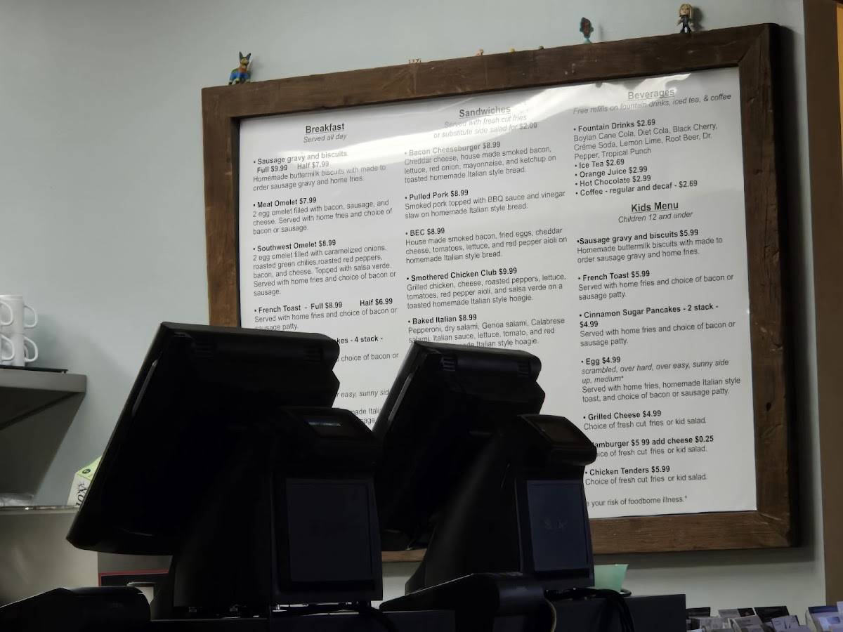 Menu at Cherry Street Cafe, Lebanon