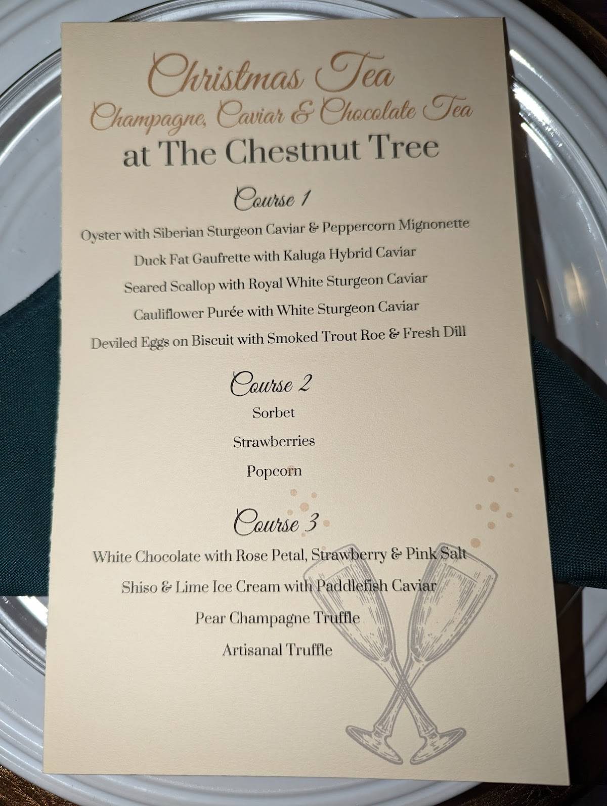 Menu at Chestnut Tree Bistro cafe, Denton