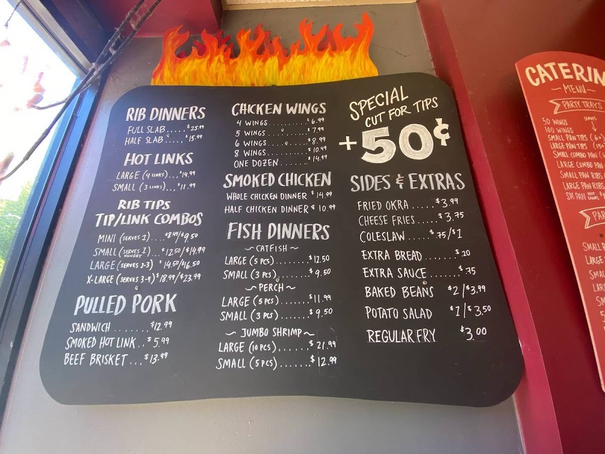 Menu at Honey 1 BBQ, Chicago, 746 E 43rd St