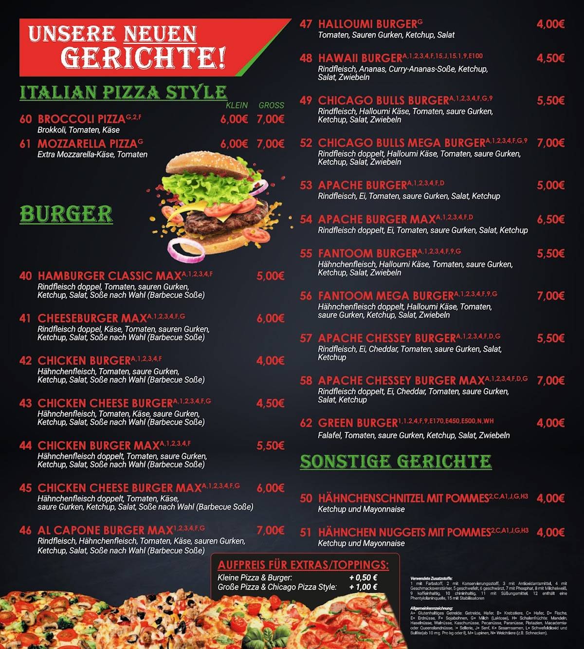 Speisekarte von Chicago Pizza Dessau-Roßlau, Dessau-Roßlau