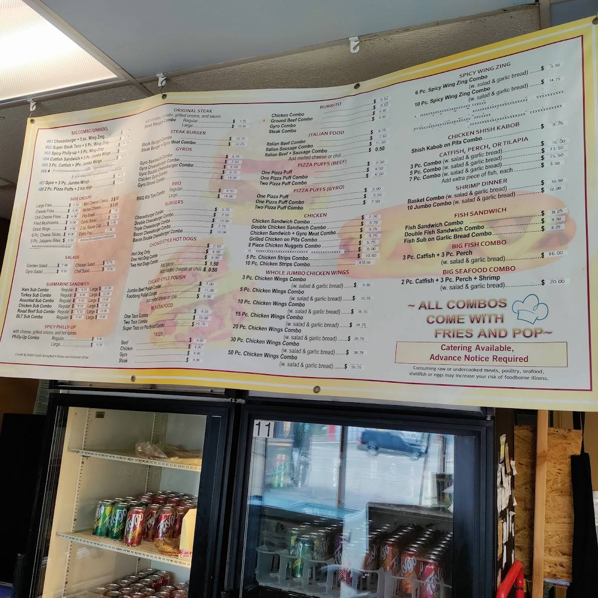Menu at Chicago Subs & Grill restaurant, Kalamazoo, Portage Street