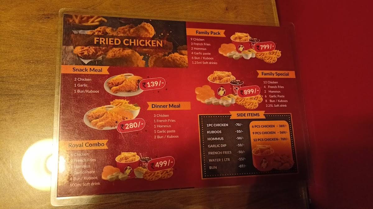 Menu at Chick Bites (Fried chicken & burger), Alamcode