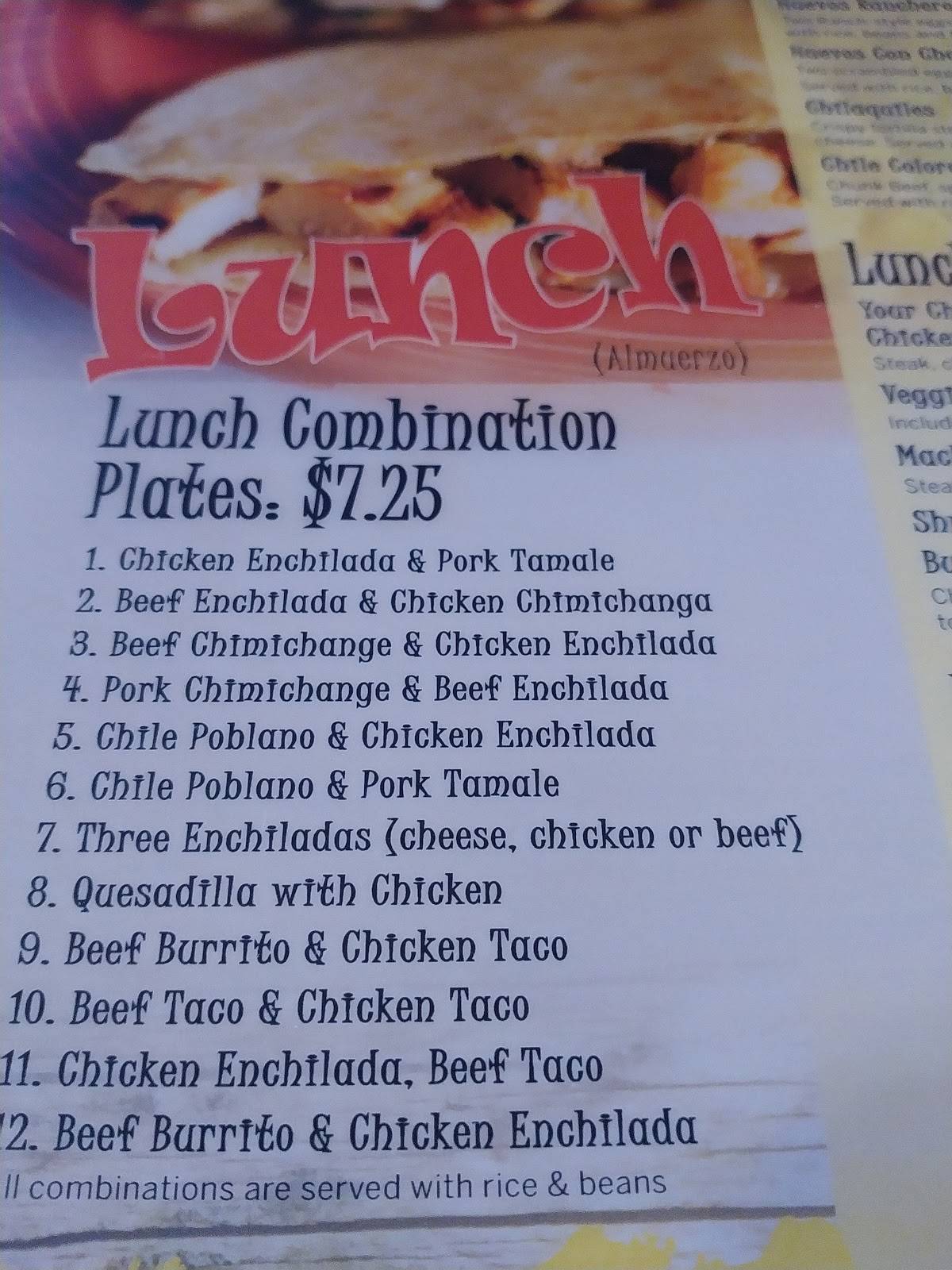 Menu at Chimi's Fresh-Mex restaurant, Overland, Woodson Rd