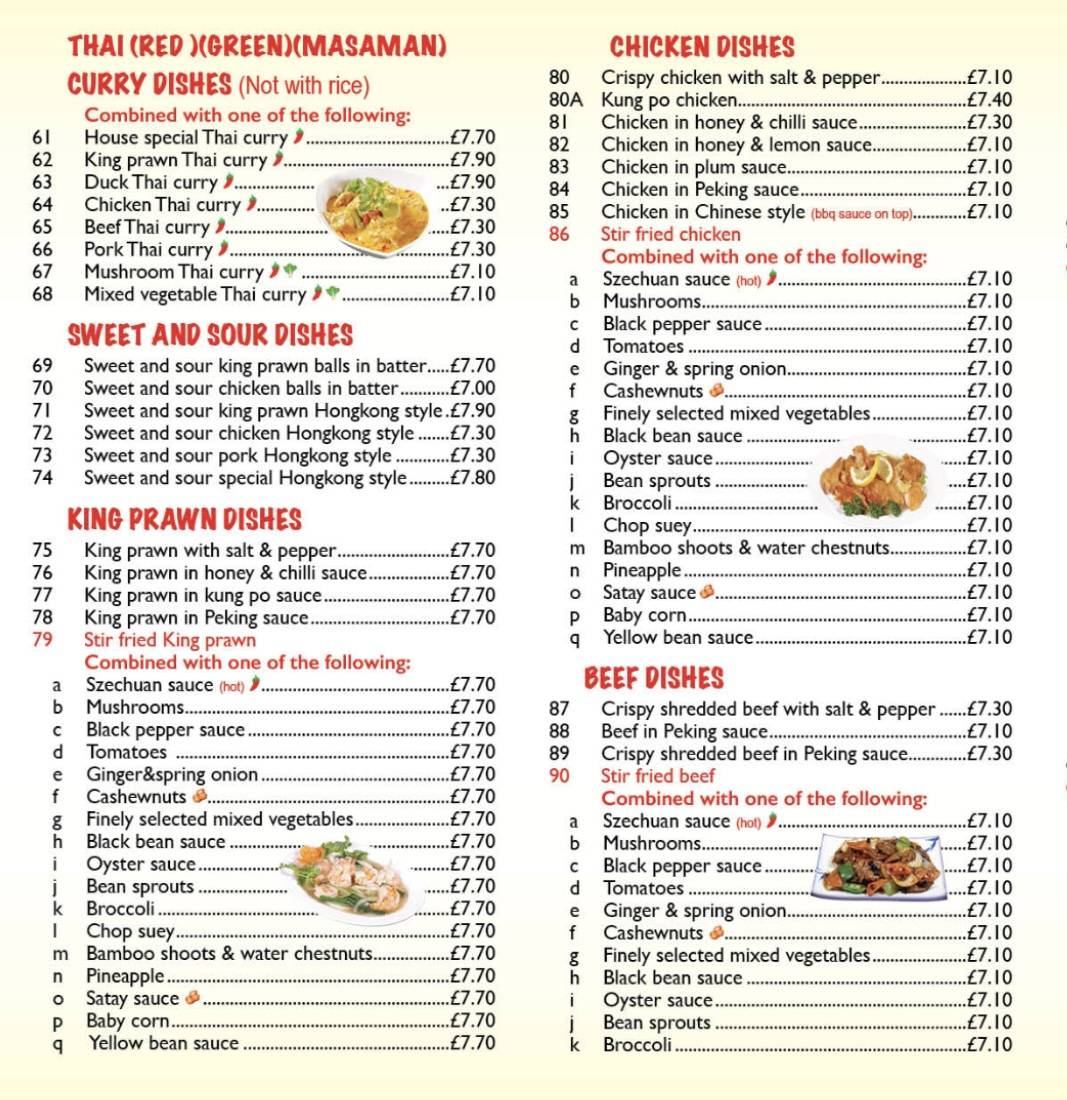 Menu at China Town fast food, Southampton, 9A Lower Northam Rd