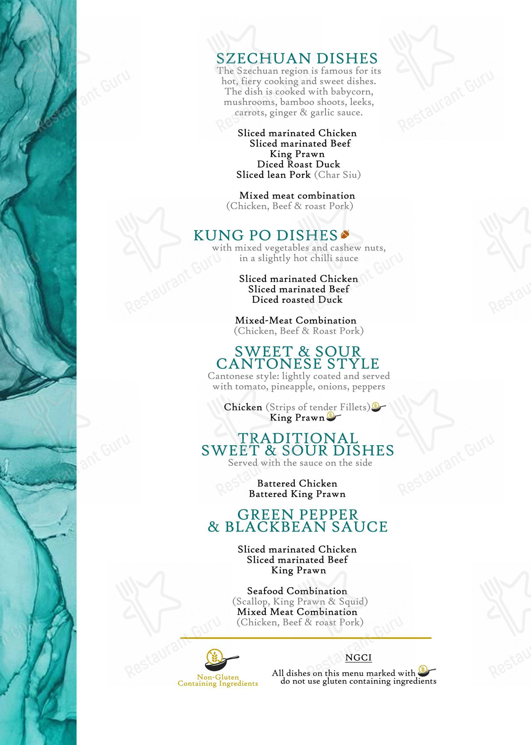Menu at Chinese Manor House restaurant, Edinburgh, 2 Glasgow Rd