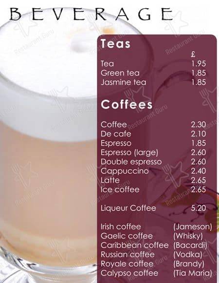 Menu at Chinese Manor House restaurant, Edinburgh, 2 Glasgow Rd