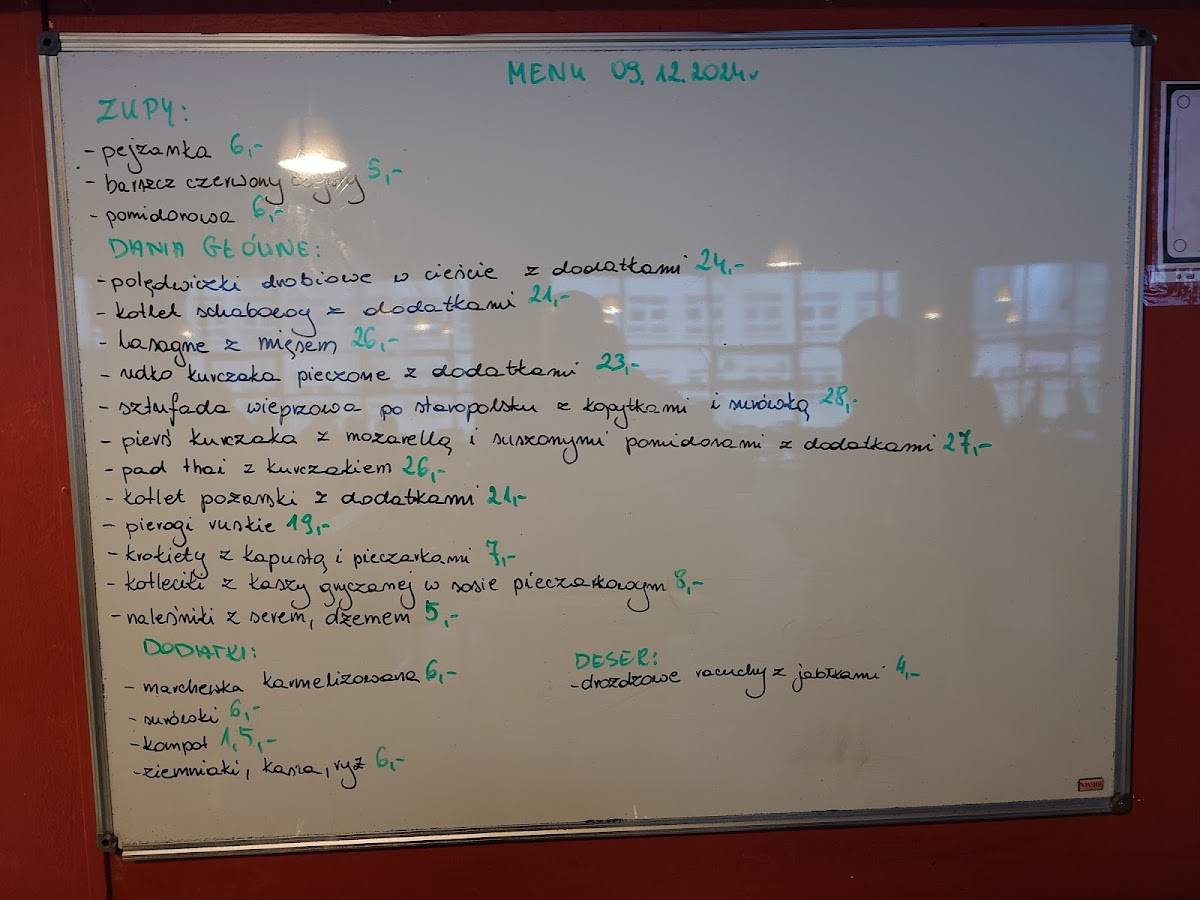 Menu at Chochelka Bistro restaurant, Warsaw