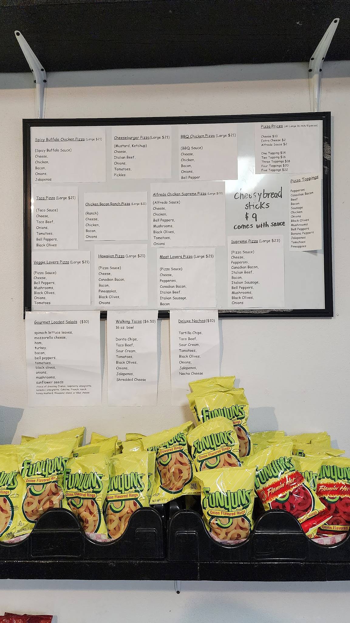Menu at Choo Choo's Pizza, Fireworks, & More pizzeria, Rogers