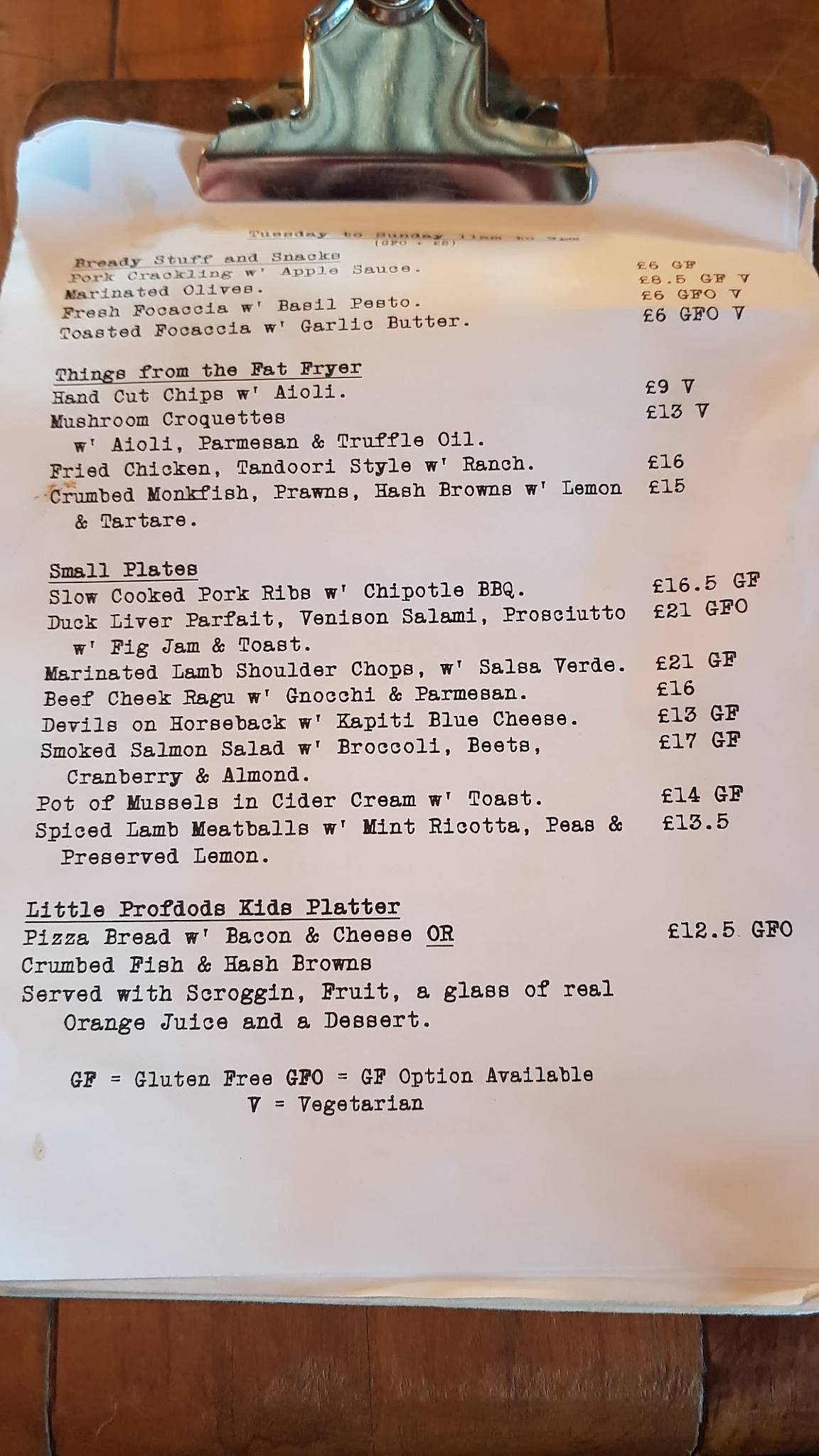 Menu at The Laboratory pizzeria, Lincoln