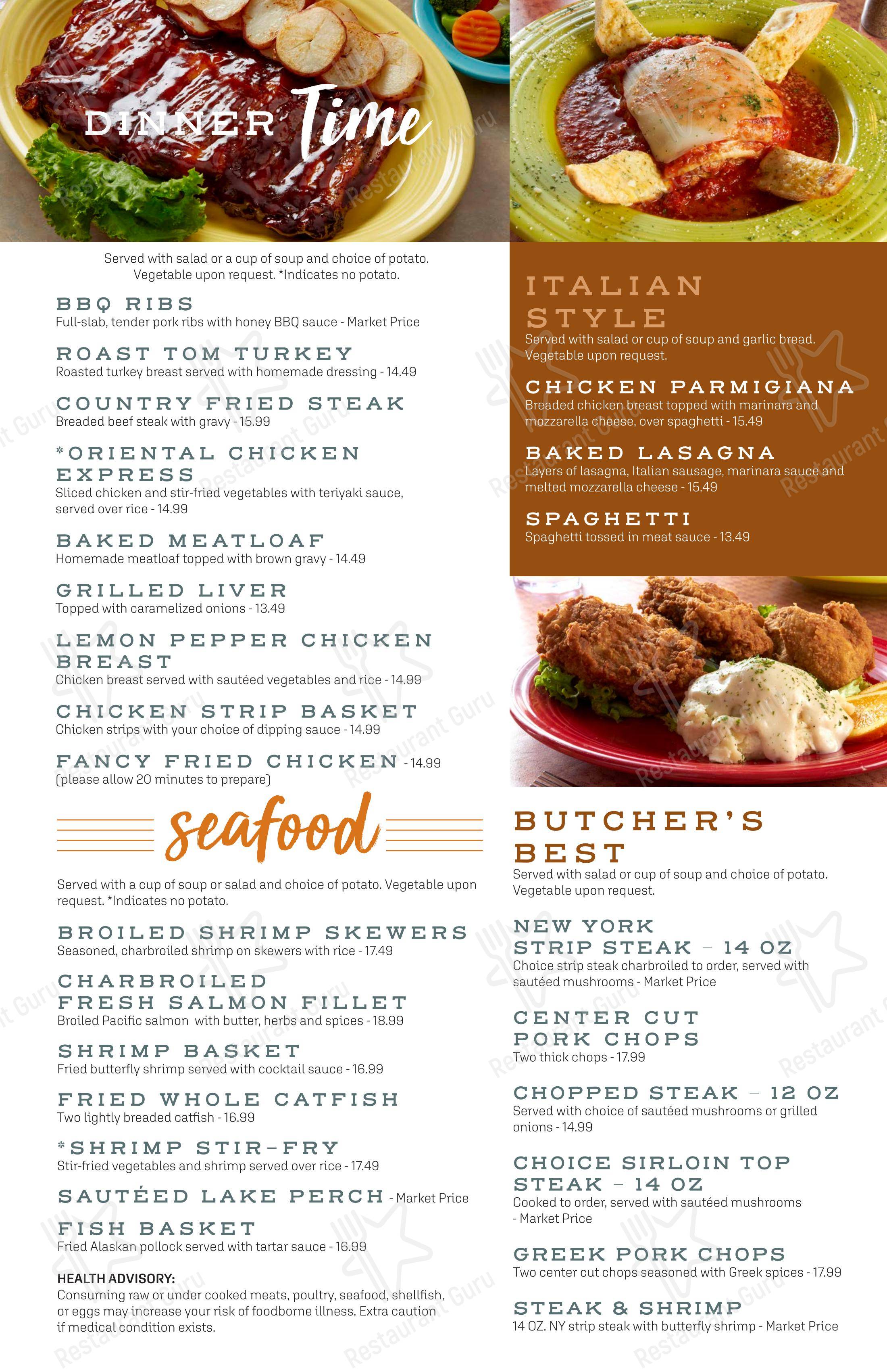 Menu at Christos Family Dining restaurant, Plymouth