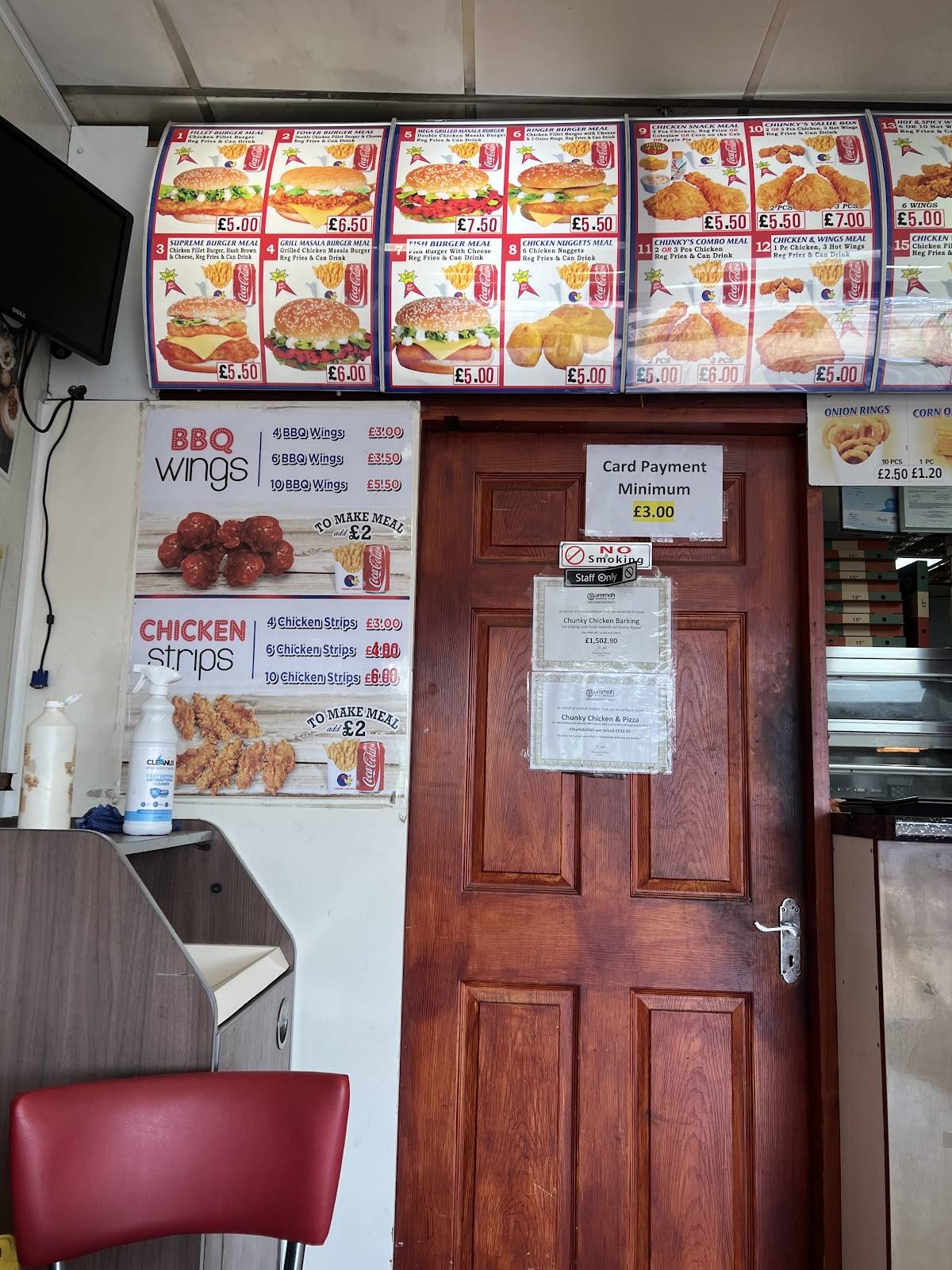 Menu at Chunky Chicken & Pizza pizzeria, Barking, 70 Longbridge Rd