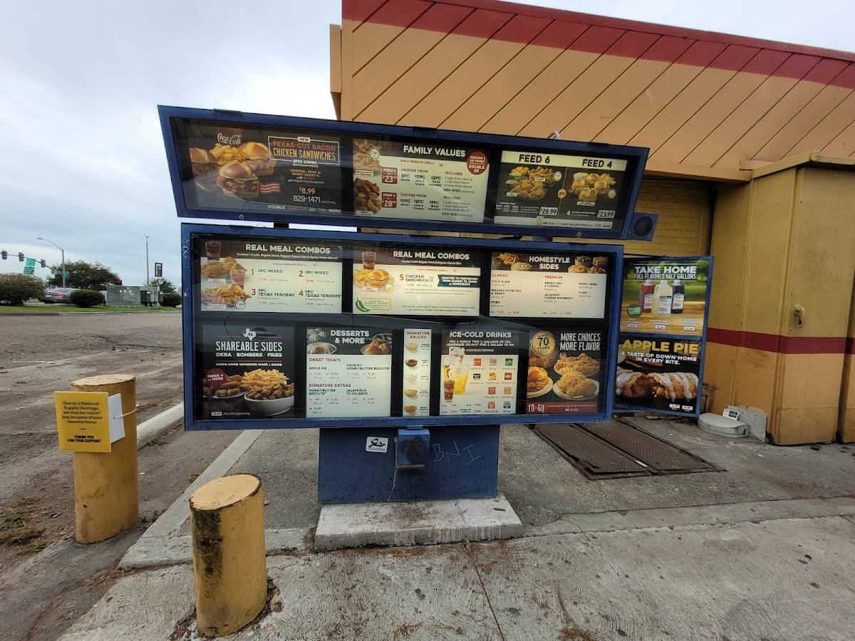 Menu at Church's Texas Chicken fast food, San Diego, Del Sol Blvd