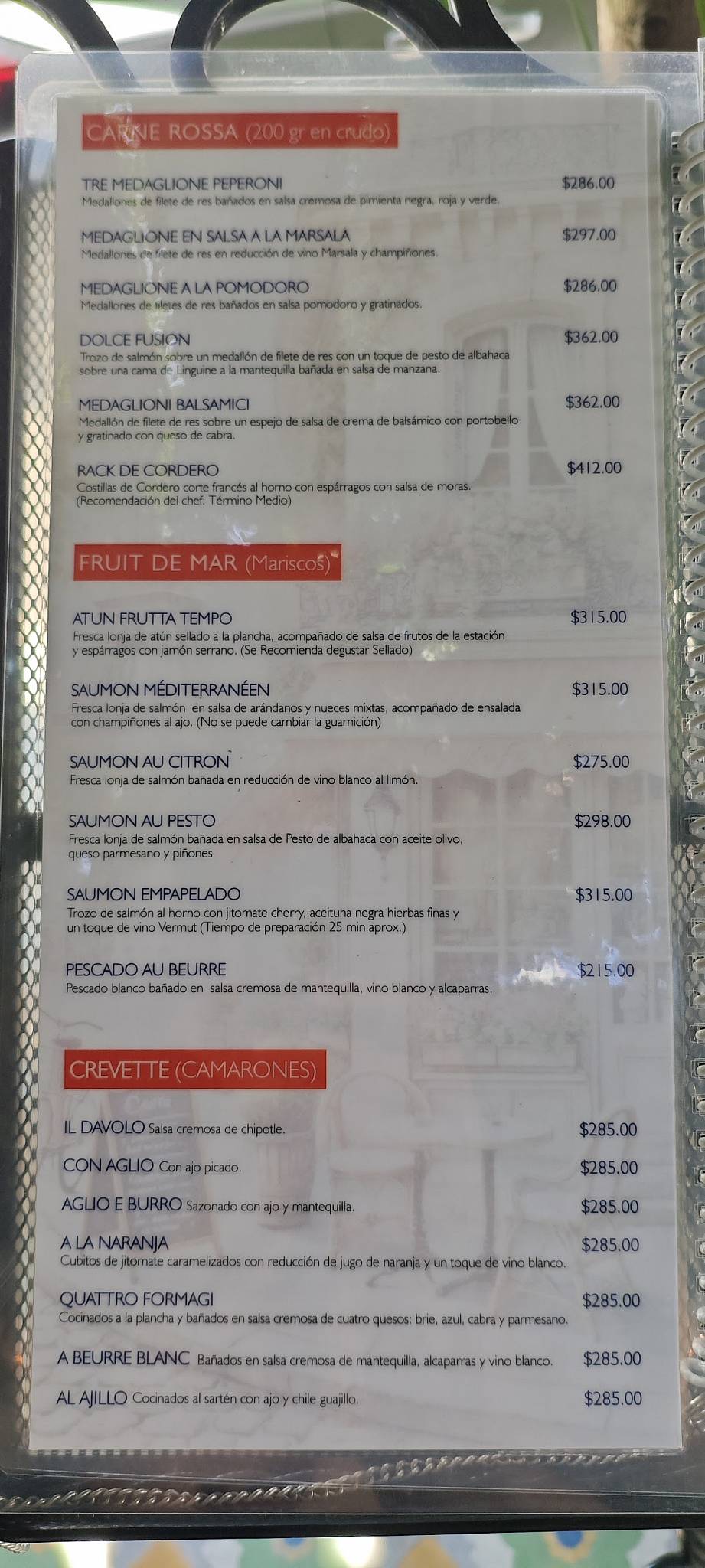Menu at Cibum Capere restaurant, Zapopan, Av Sierra de Mazamitla 5309
