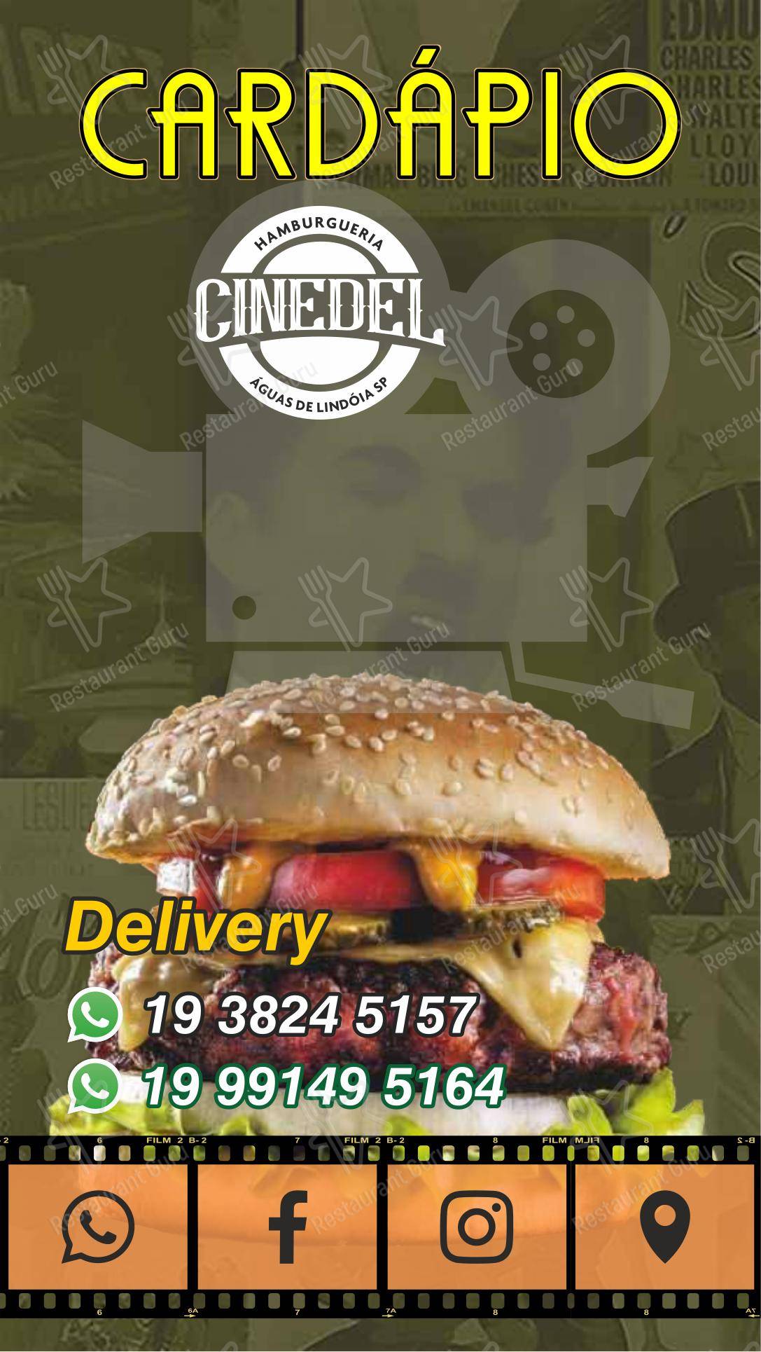 Menu em Cine Café Del, Águas de Lindóia