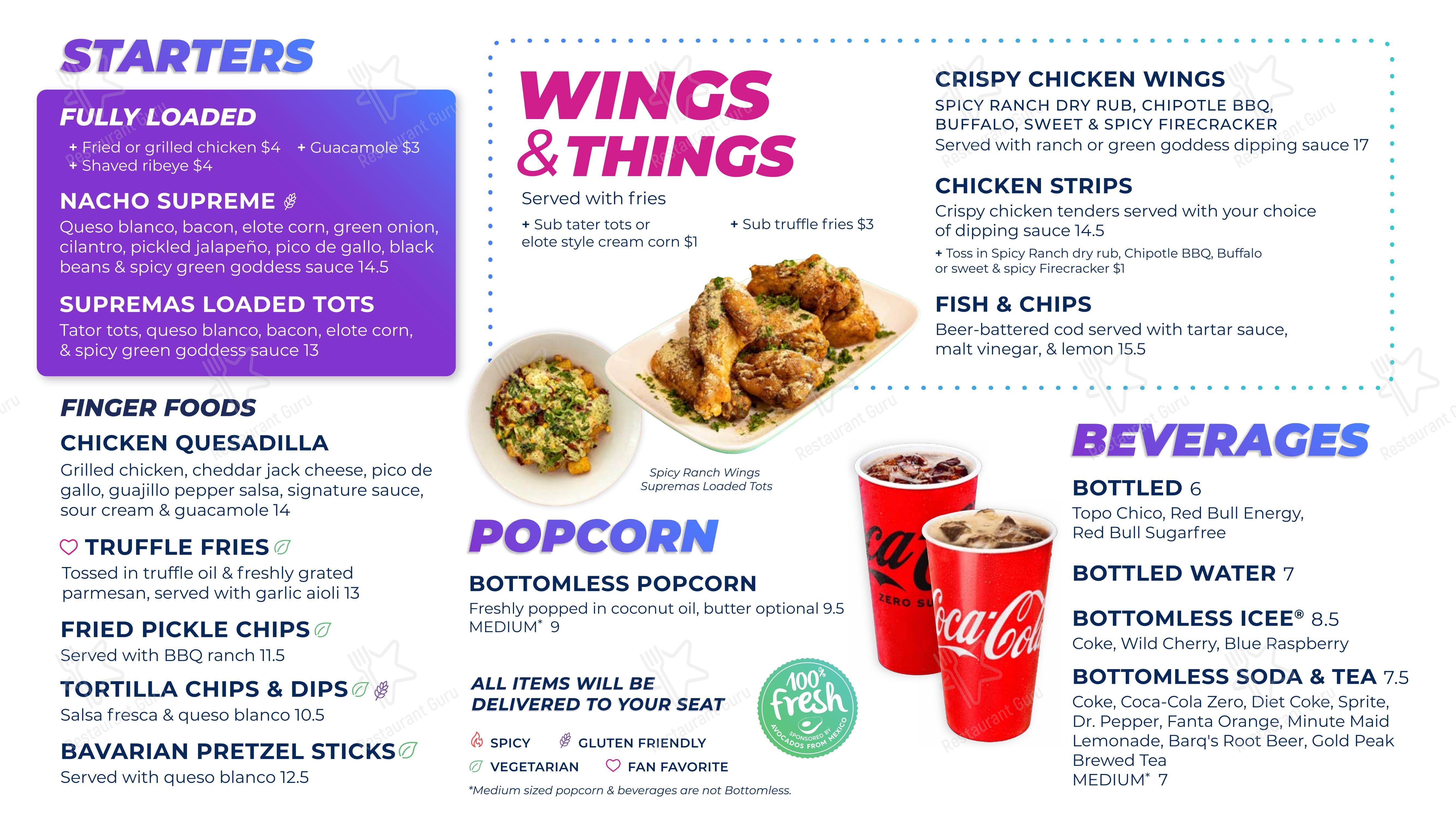 Menu at Cinépolis Luxury Cinemas, Hackettstown