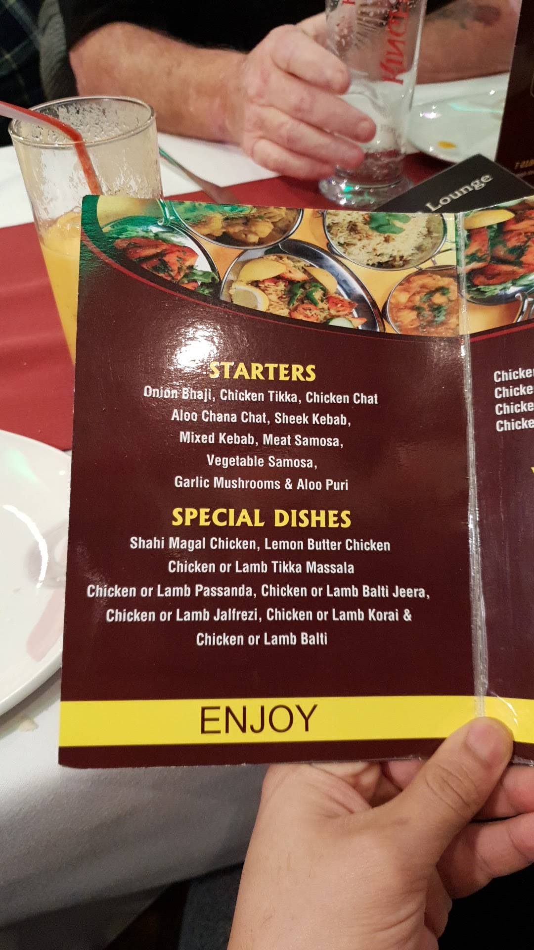 Menu at Cinnamon Lounge restaurant, Princes Risborough