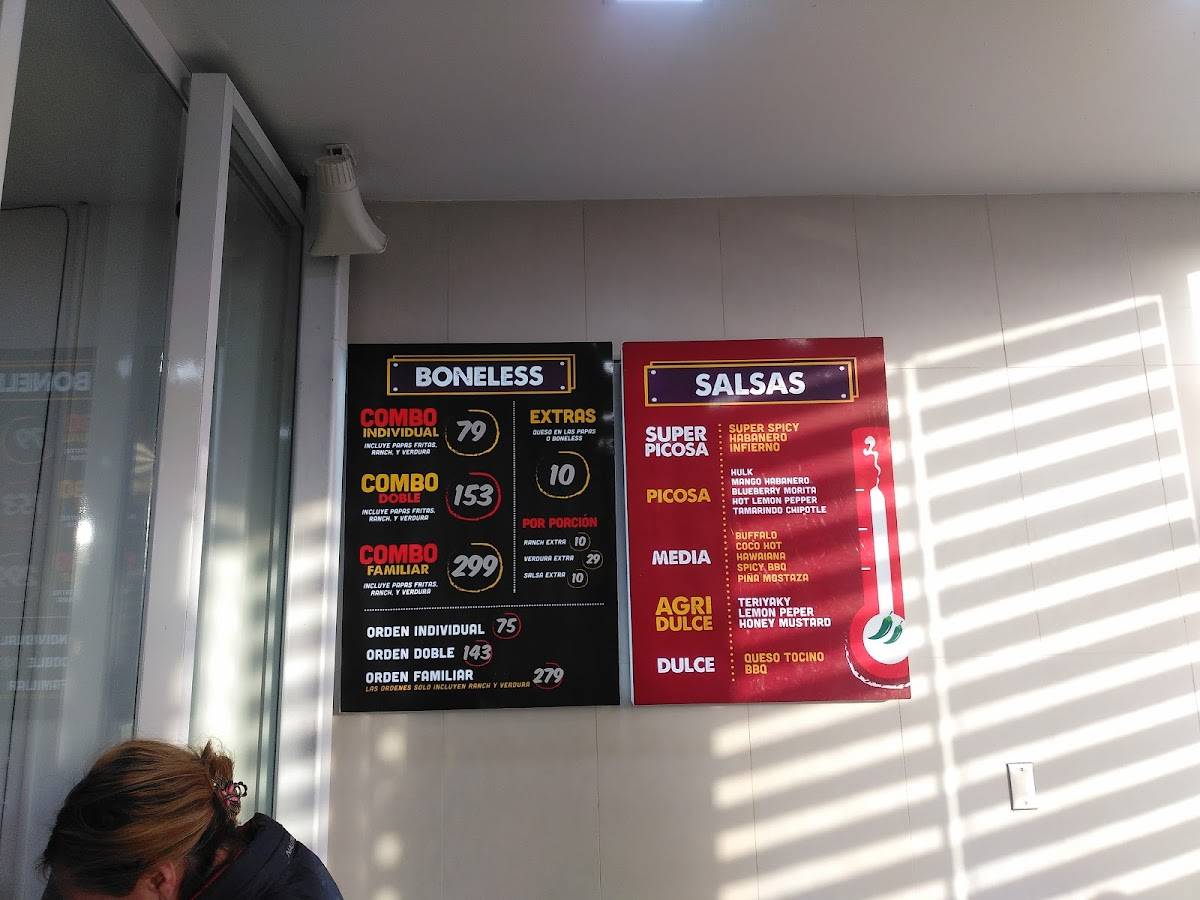 Menu at Alabama Fried Chicken restaurant, Ciudad Juarez, Ejercito y