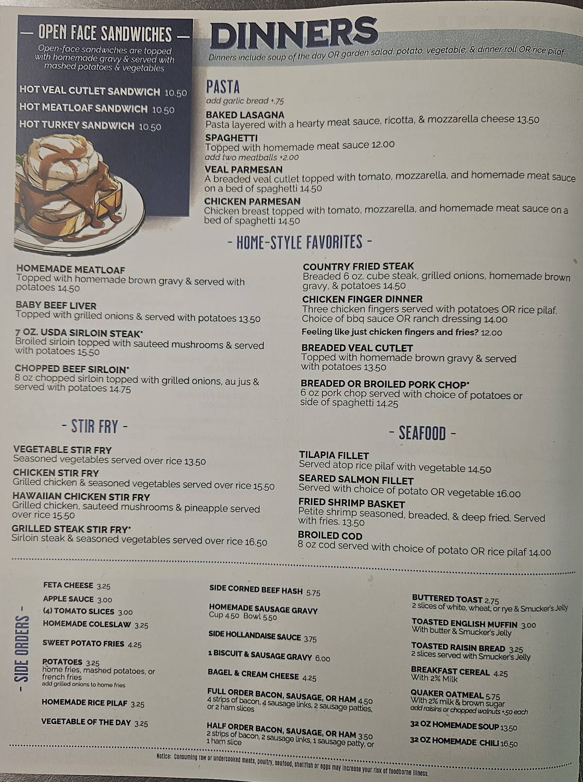 Menu at Katherine's Family Restaurant, Cleveland