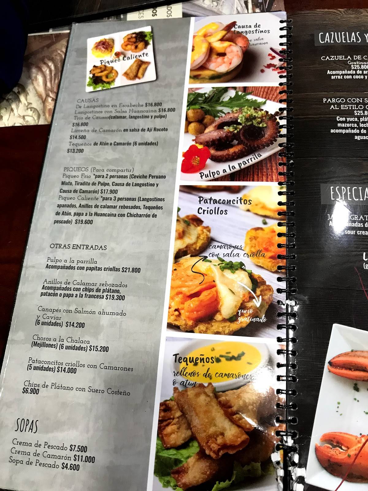 Carta del restaurante Coctel Del Mar, Bogotá, Cra. 19 #69-24
