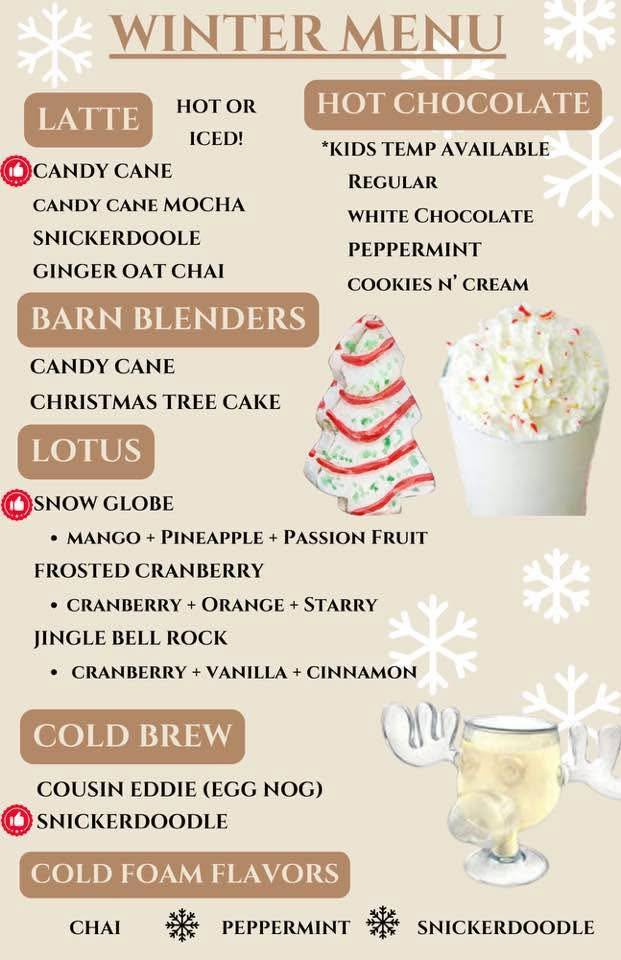 Menu at Coffee Barn, Hannibal