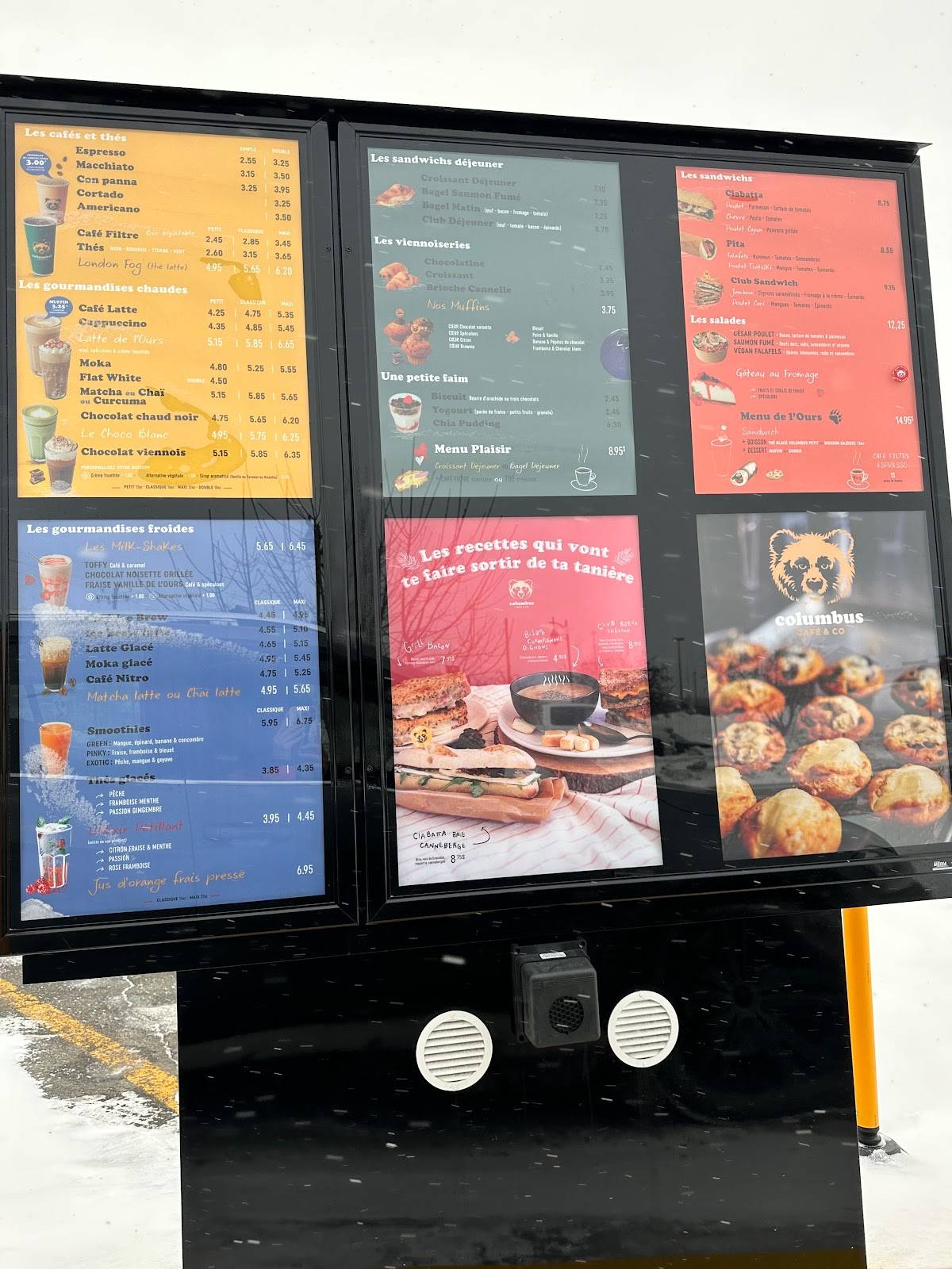 Menu au Columbus Café and Co Ste Thérèse, Sainte-Thérèse