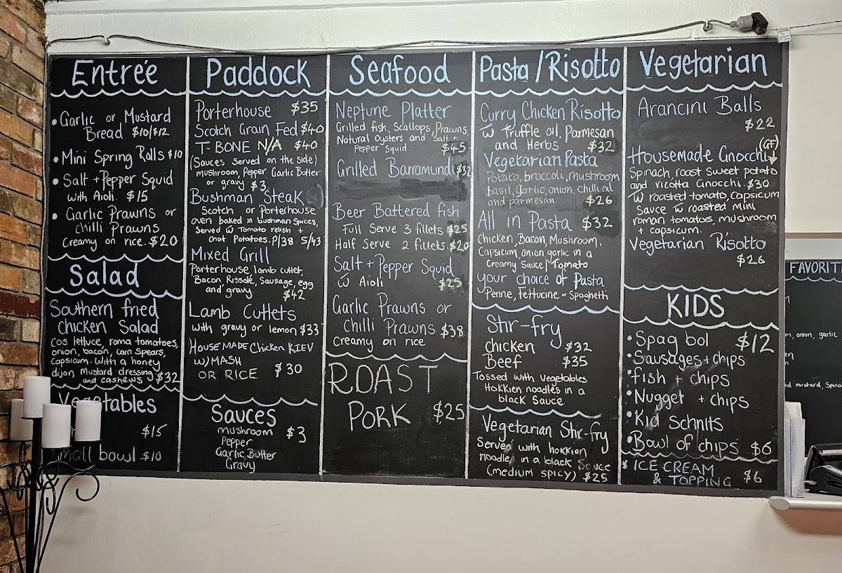 Menu at Commercial Hotel Heathcote pub & bar, Heathcote