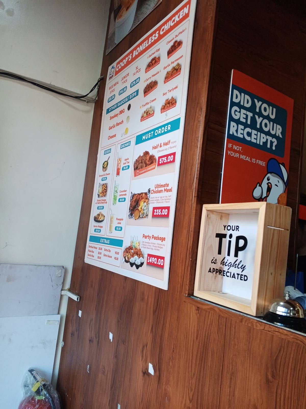 Menu at Coop's Boneless Chicken - Novaliches restaurant, Quezon City