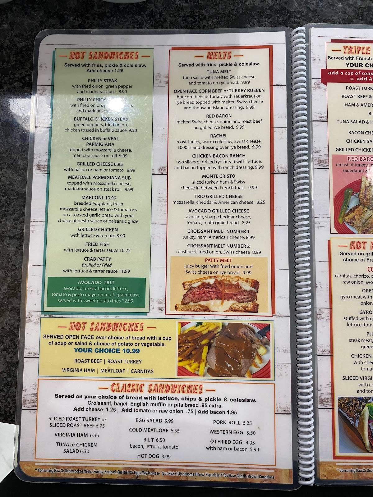 Menu at Coplay Eatery restaurant, Coplay