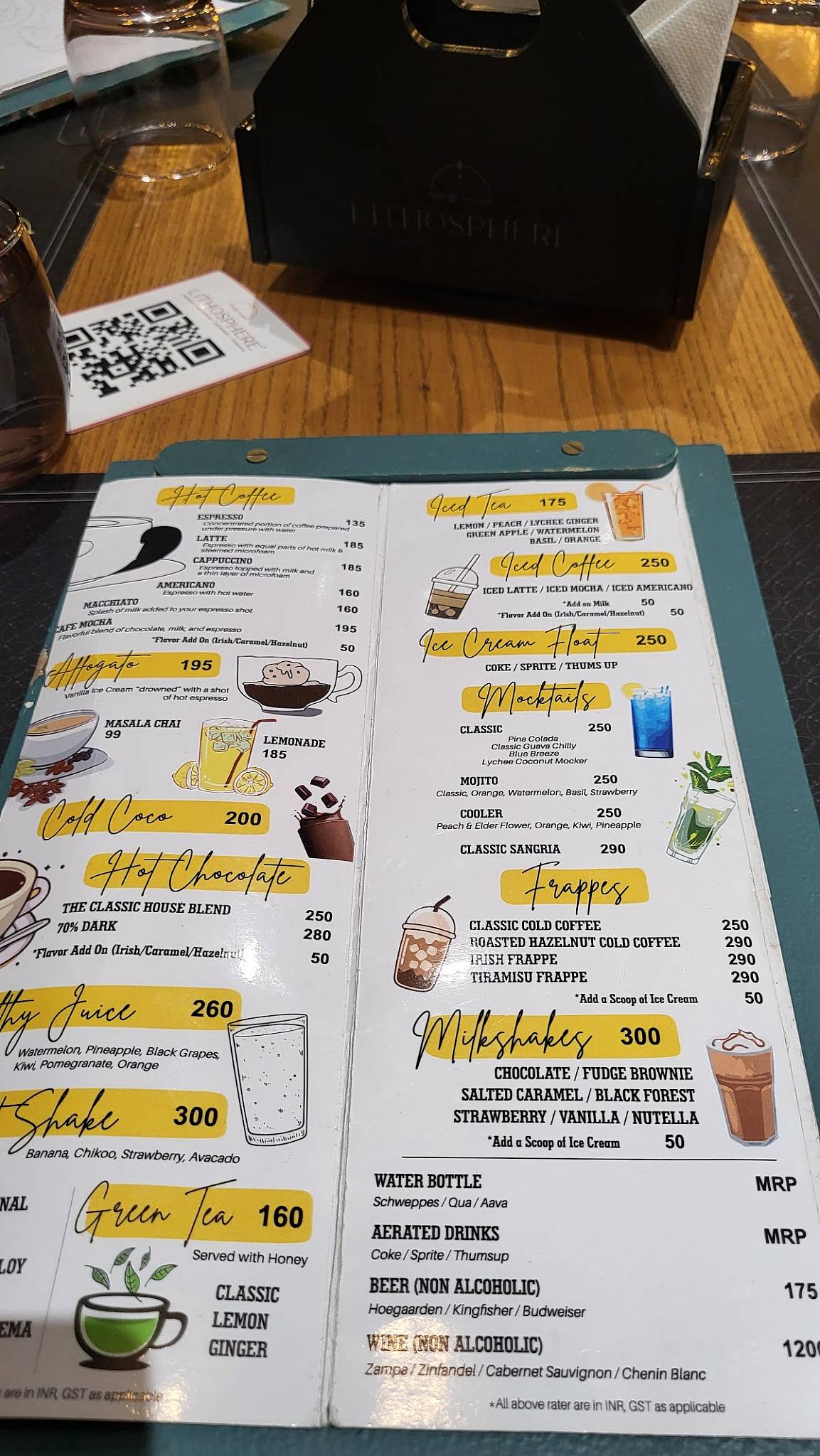 Menu at Core The Coffee Shop, Ahmedabad