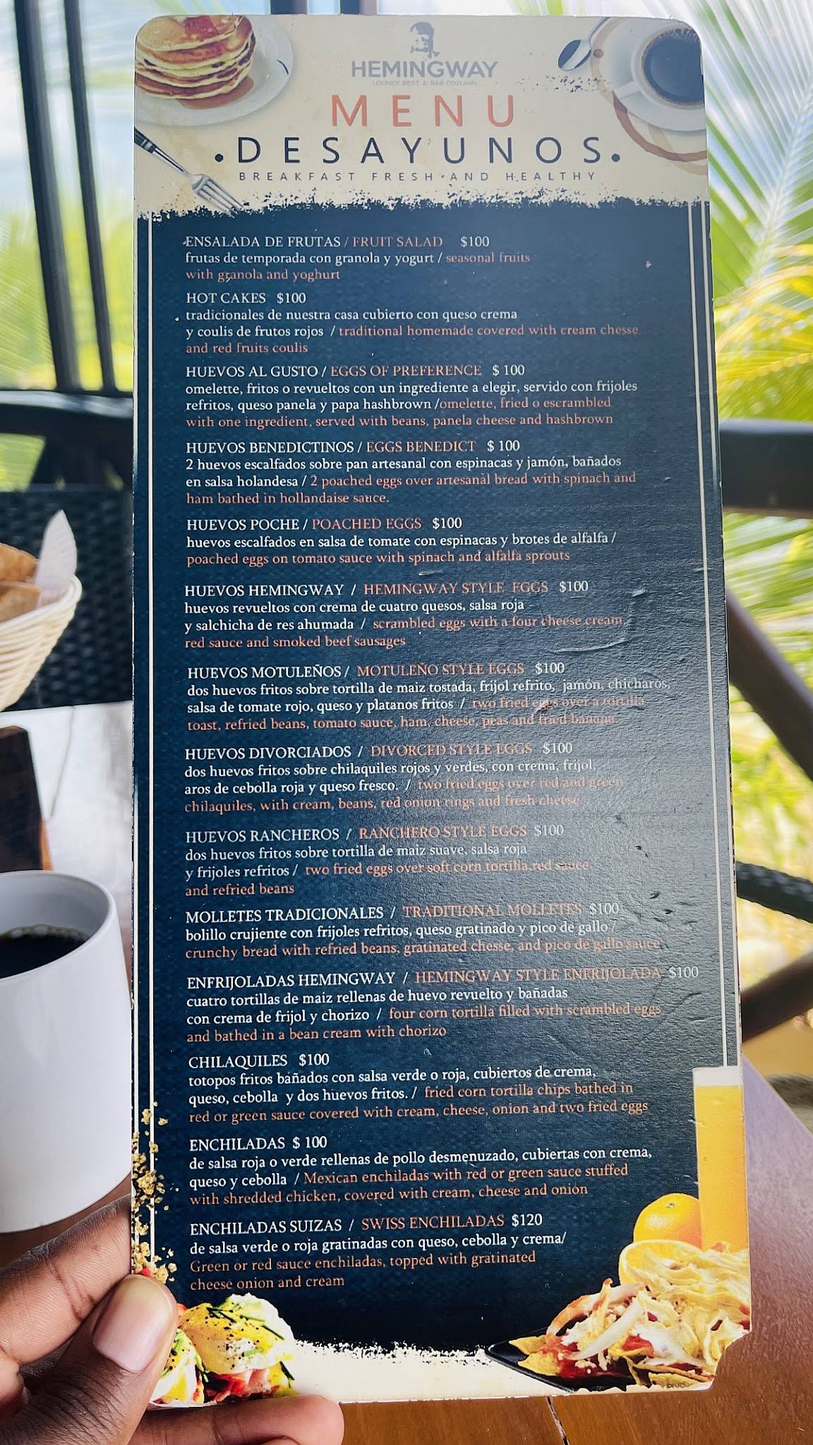 Menu at Hemingway Restaurant Beach & Nightclub Cozumel, San Miguel de ...