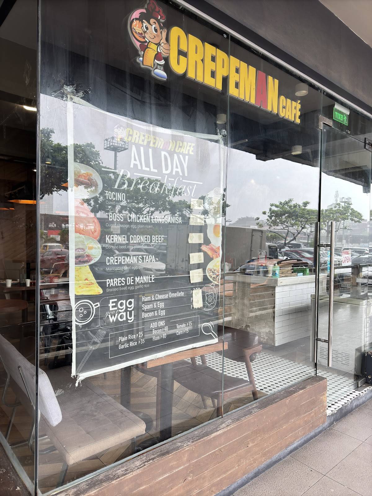 Carta de Crepeman Cafe, Pasig, Pioneer St. cor. United St