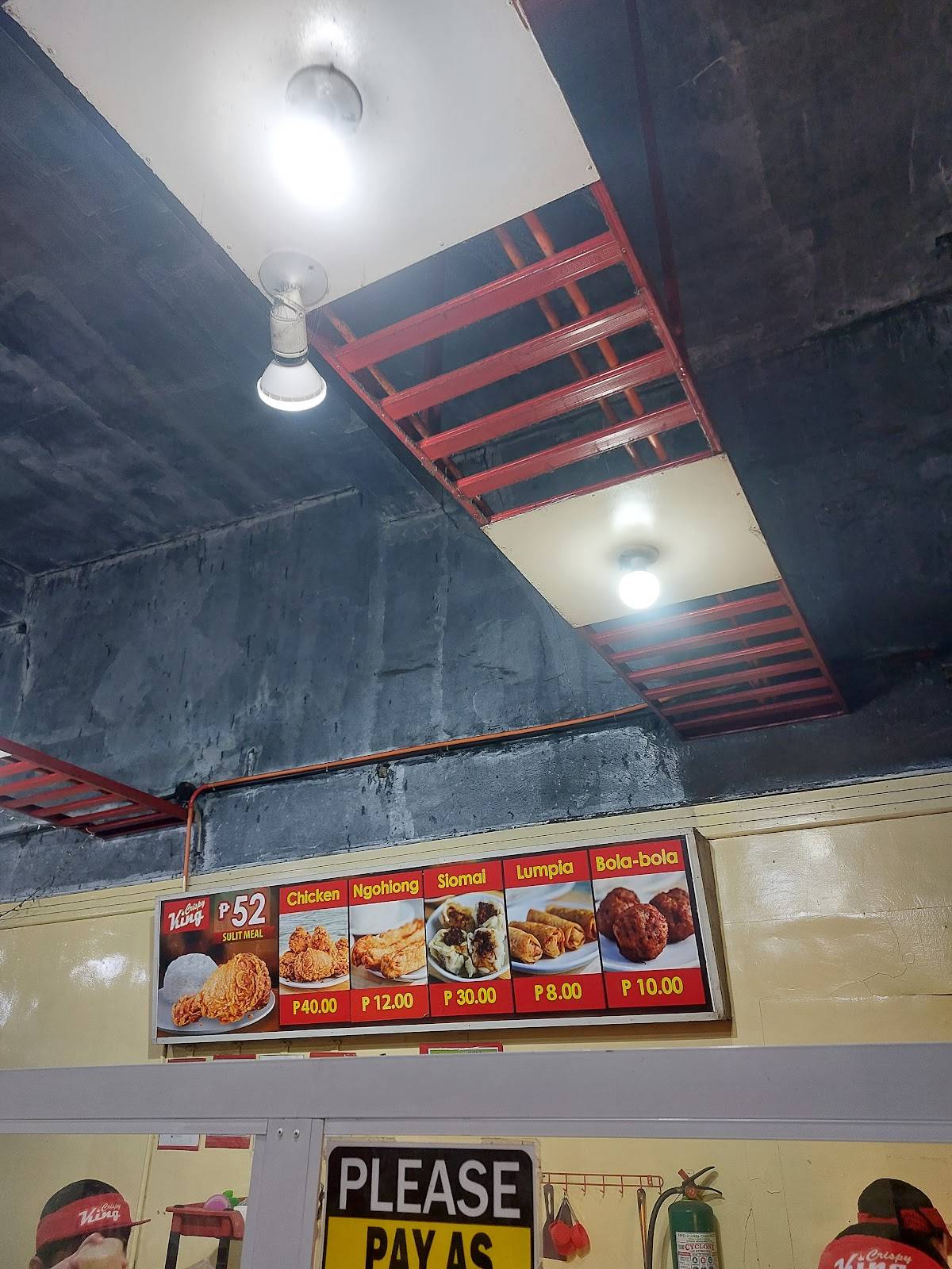Menu at Crispy King restaurant, Cebu City, Osmeña Blvd