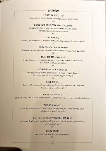 Menu at Cru Uncorked pub & bar, Moreland Hills