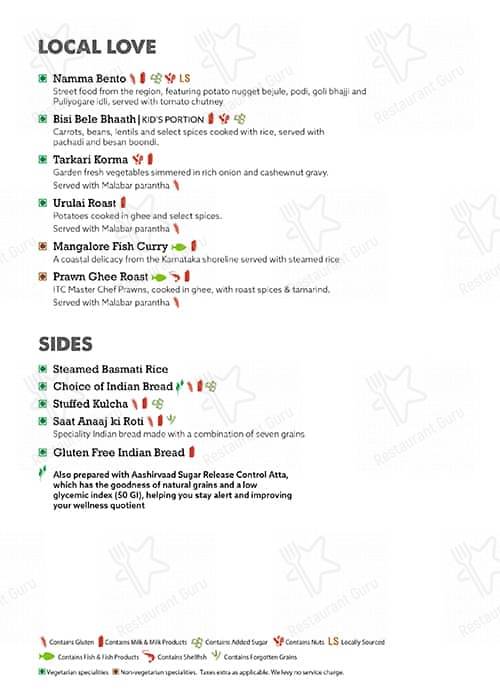 Menu at Lotus Pavilion, ITC Gardenia - Restaurants In Bengaluru ...