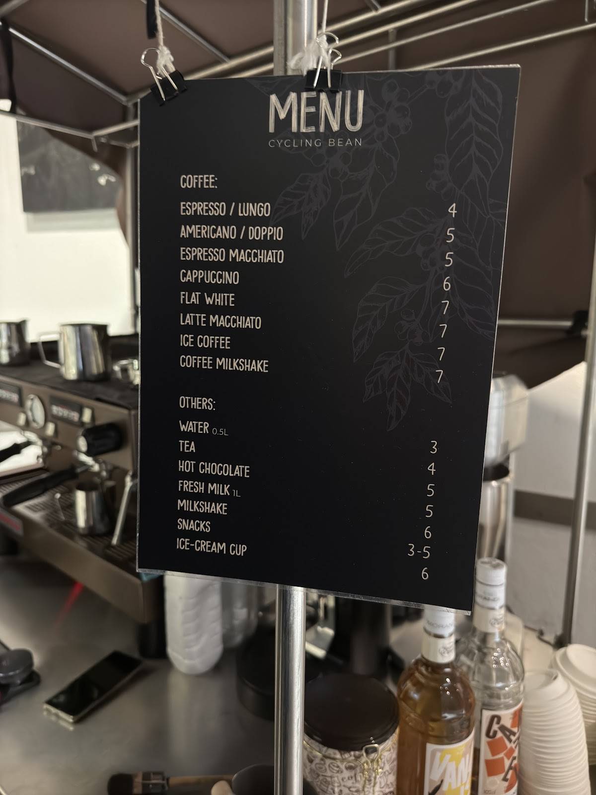 Menu da Cycling Bean Coffee-Bike, Lauterbrunnen